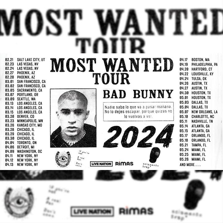 Bad Bunny anuncia gira para el 2024 | SerpelFlow